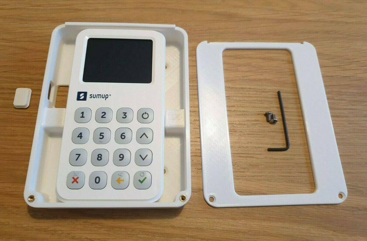 Wall box secure enclosure mount for Sumup 3G card reader – 3dbitz